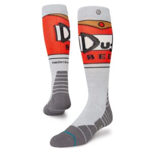 stance duff beer snow otc socks (medium, grey)