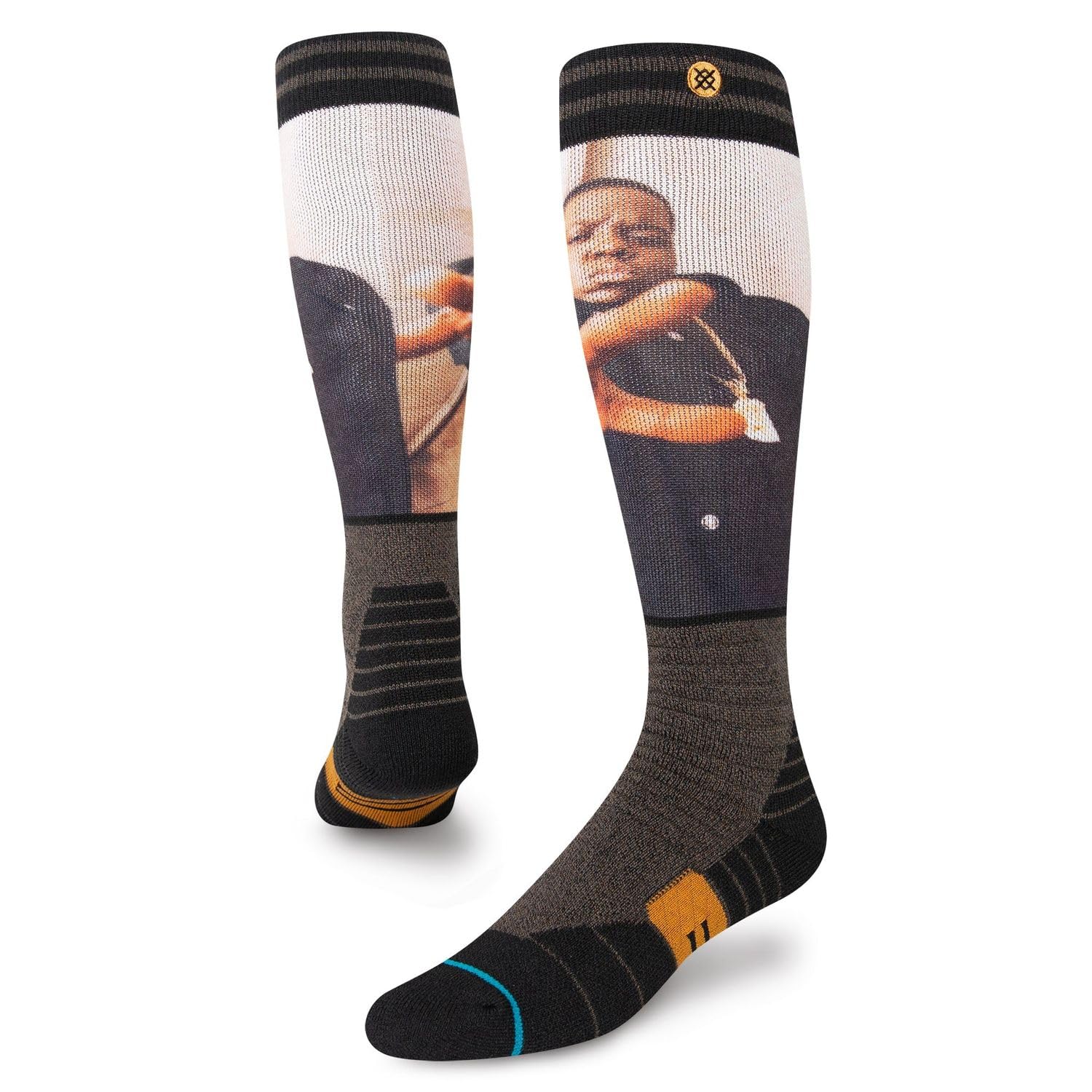 Stance King Of NY Biggie Snow Sock Black LG (US Men's Shoe 9-13)