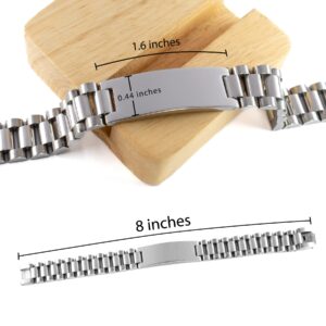 To My Wife Ladder Stainless Steel Bracelet Gifts From Husband - I Promise You I Will Always Be in One of Three Places - Inspirational Engagement Valentines Day Christmas Birthday Gifts For Women