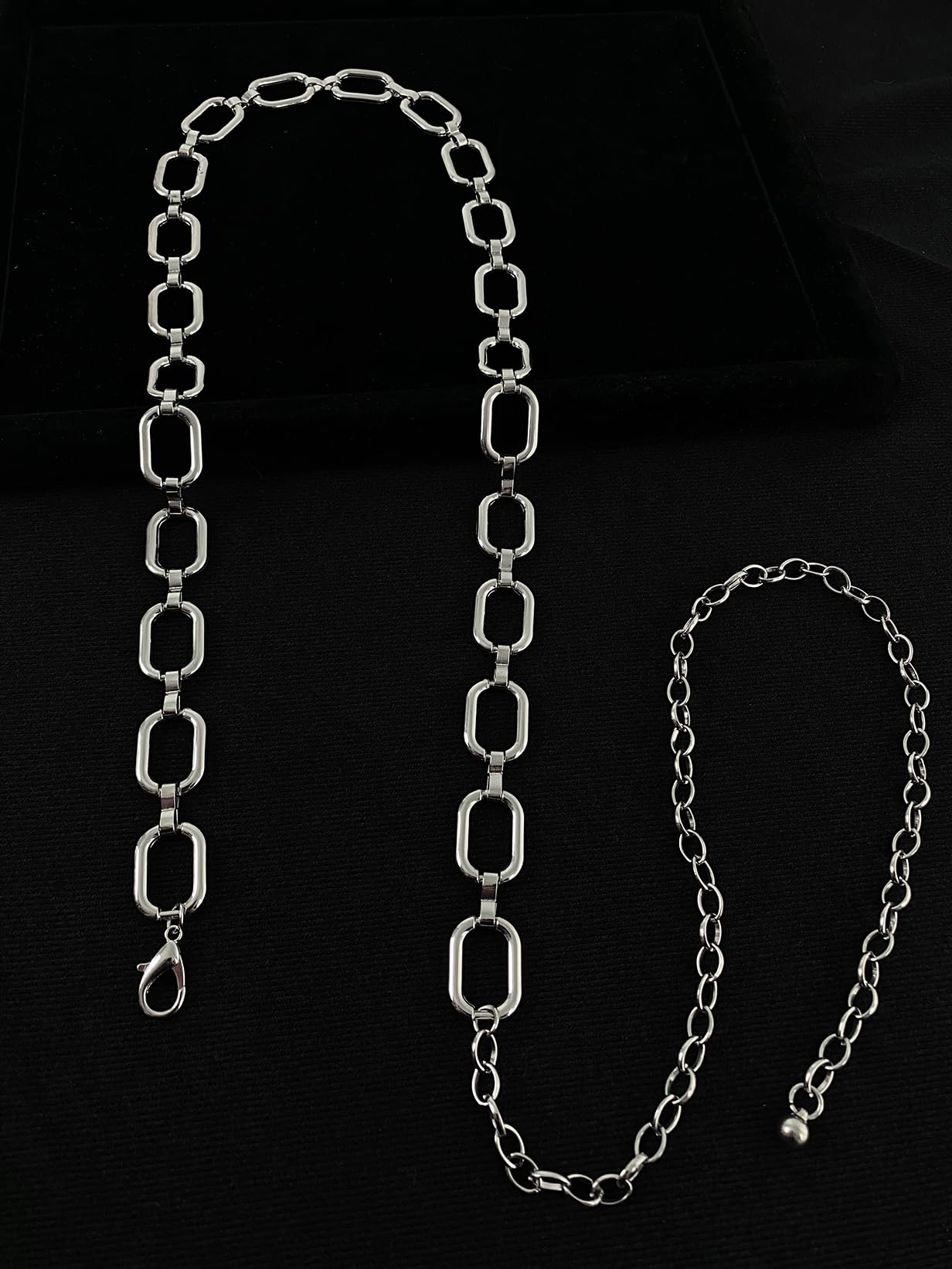 TOPACC Silver Chain Belts for Women Thick Metal Y2k Belt Circle Chains Belt for Dresses Jeans Skirt Girls Fashion