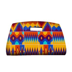 veritablewax womens ankara print clutch multi-colored africa purse african handbag, ankara fabric, african print clutch