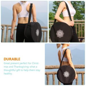 Gatuida Yoga Wheel Bag Yoga Storage Sling Sports Yoga Wheel Storage Sling Sports Accessory Training Handbag Round Design Yoga Bag Yoga Equipment Holder Yoga Studio Accessory Training Bag