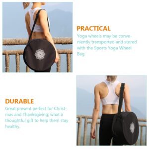 Gatuida Yoga Wheel Bag Yoga Storage Sling Sports Yoga Wheel Storage Sling Sports Accessory Training Handbag Round Design Yoga Bag Yoga Equipment Holder Yoga Studio Accessory Training Bag