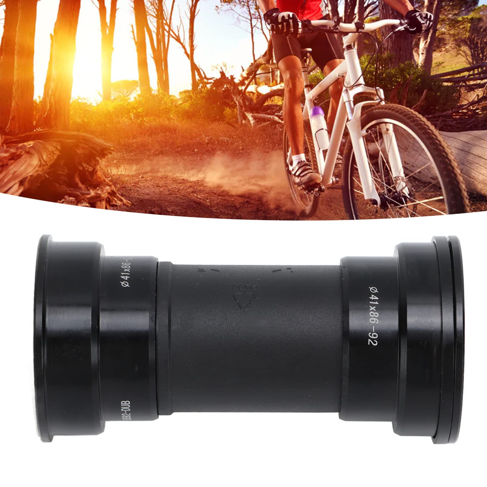 Alomejor Bike BB Bottom Bracket, BB BB92 Dub Crankset Bearing Press Fit Bottom Bracket for Mountain Road Bike