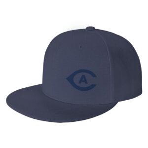 uc davis aggies university logo baseball cap adjustable size for men and women firm duck flat brim cap navy blue