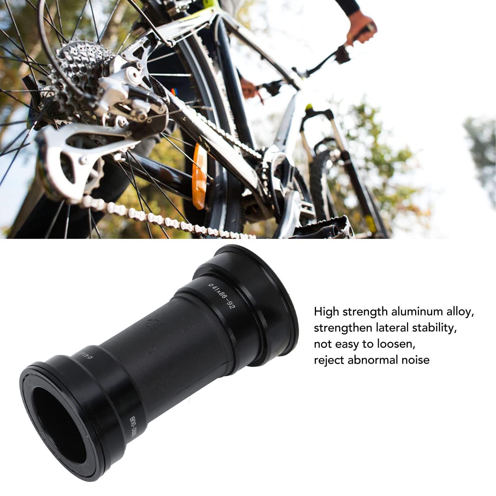 Alomejor Bike BB Bottom Bracket, BB BB92 Dub Crankset Bearing Press Fit Bottom Bracket for Mountain Road Bike