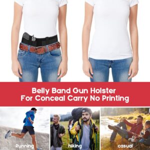 ‎EuroBird Belly Band Holster for Concealed Carry, Gun Holsters for Men and Women, Right & Left Hand Draw, Waistband Holster Fit for Glock, M&P Shield, Sig Sauer, etc