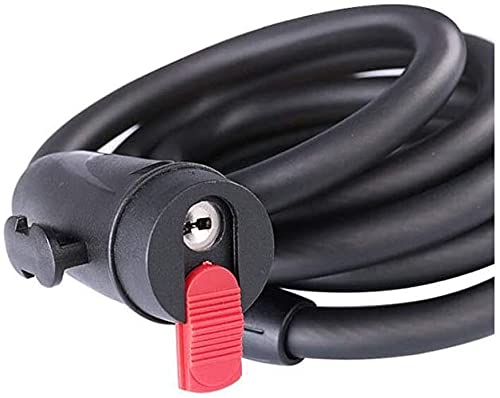 VIGAT Bicycle Lock, 120/180Cm, with Key Cable Lock, Suitable for Bicycle Tricycle Scooter Lock, Anti-Theft Mountain Bike Lock(Size:120cm)