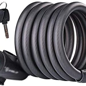 VIGAT Bicycle Lock, 120/180Cm, with Key Cable Lock, Suitable for Bicycle Tricycle Scooter Lock, Anti-Theft Mountain Bike Lock(Size:120cm)