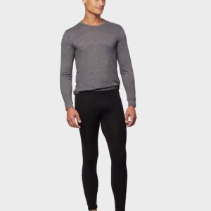 32° Degrees Men's Lightweight Baselayer Legging | Form Fitting | 4-Way Stretch | Thermal, Black, Medium