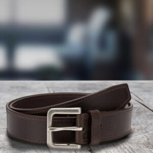 Wrangler Men’s Leather Country Casual Every Day Dress Belt for Jeans, Khakis Brown 36