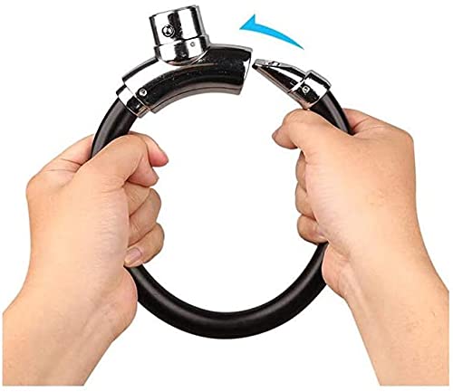 VIGAT Bicycle Lock, Anti-Theft Steel Cable Lock, Portable Mini Ring Lock Mountain Road Bike Riding Equipment Accessories(Color:Black)