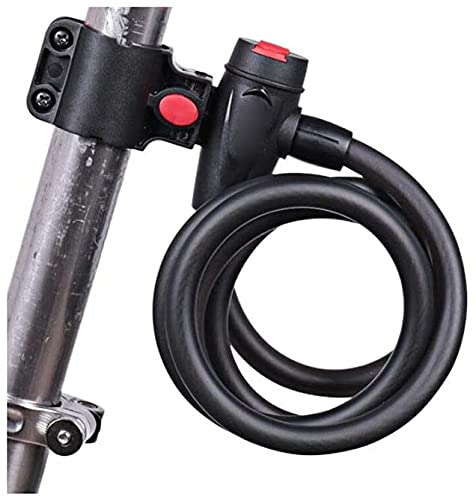 VIGAT Bicycle Lock, 120/180Cm, with Key Cable Lock, Suitable for Bicycle Tricycle Scooter Lock, Anti-Theft Mountain Bike Lock(Size:120cm)