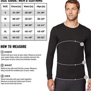 32 Degrees Men's Lightweight Baselayer Mock Top | Long Sleeve | Form Fitting | 4-Way Stretch | Thermal, White, X-Large