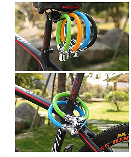 VIGAT Bicycle Lock, Anti-Theft Steel Cable Lock, Portable Mini Ring Lock Mountain Road Bike Riding Equipment Accessories(Color:Black)