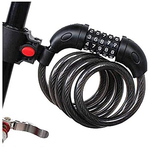 VIGAT Bicycle Combination Lock, Wire Lock, Anti-Shear and Anti-Theft Lock, Bicycle Five-Digit Combination Lock, with Bracket