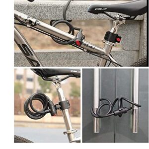 VIGAT Bicycle Lock, 120/180Cm, with Key Cable Lock, Suitable for Bicycle Tricycle Scooter Lock, Anti-Theft Mountain Bike Lock(Size:120cm)