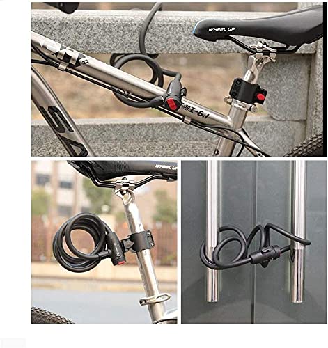 VIGAT Bicycle Lock, 120/180Cm, with Key Cable Lock, Suitable for Bicycle Tricycle Scooter Lock, Anti-Theft Mountain Bike Lock(Size:120cm)