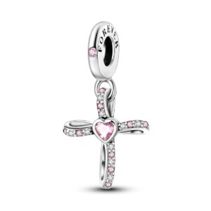 parmuz 925 sterling silver charm for bracelet butterfly love heart evil eye cross christmas gift charms for woman dangle pendants beads jewelry gift…