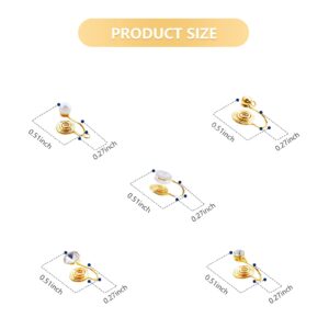 TAOARA 16 PCS Clip on Earrings Converter 5 Types Earring Converters Pierced to Clip with 16 Pieces Comfort Earring Pads Golden Hook Earring Converter for Women Men Non-Pierced Ears