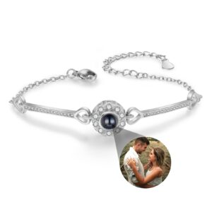 joyforisa photo projection bracelet personalized bracelet with picture inside custom photo bracelet for couple friend women