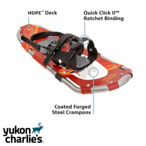 Yukon Charlie’s Champion Snowshoe Kit - Includes Trekking Poles and Carry Case - 8" X 21"