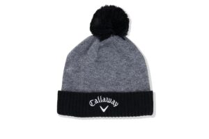 callaway golf knit pom beanie collection (gray/black)