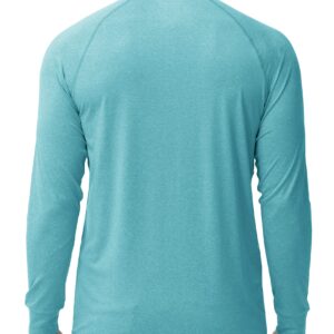 MAGCOMSEN Men's Half Zip Pullover Long Sleeve Tee Shirts UPF 50+ Quick Dry Performance Golf Tennis T-Shirt Men Light Green,S