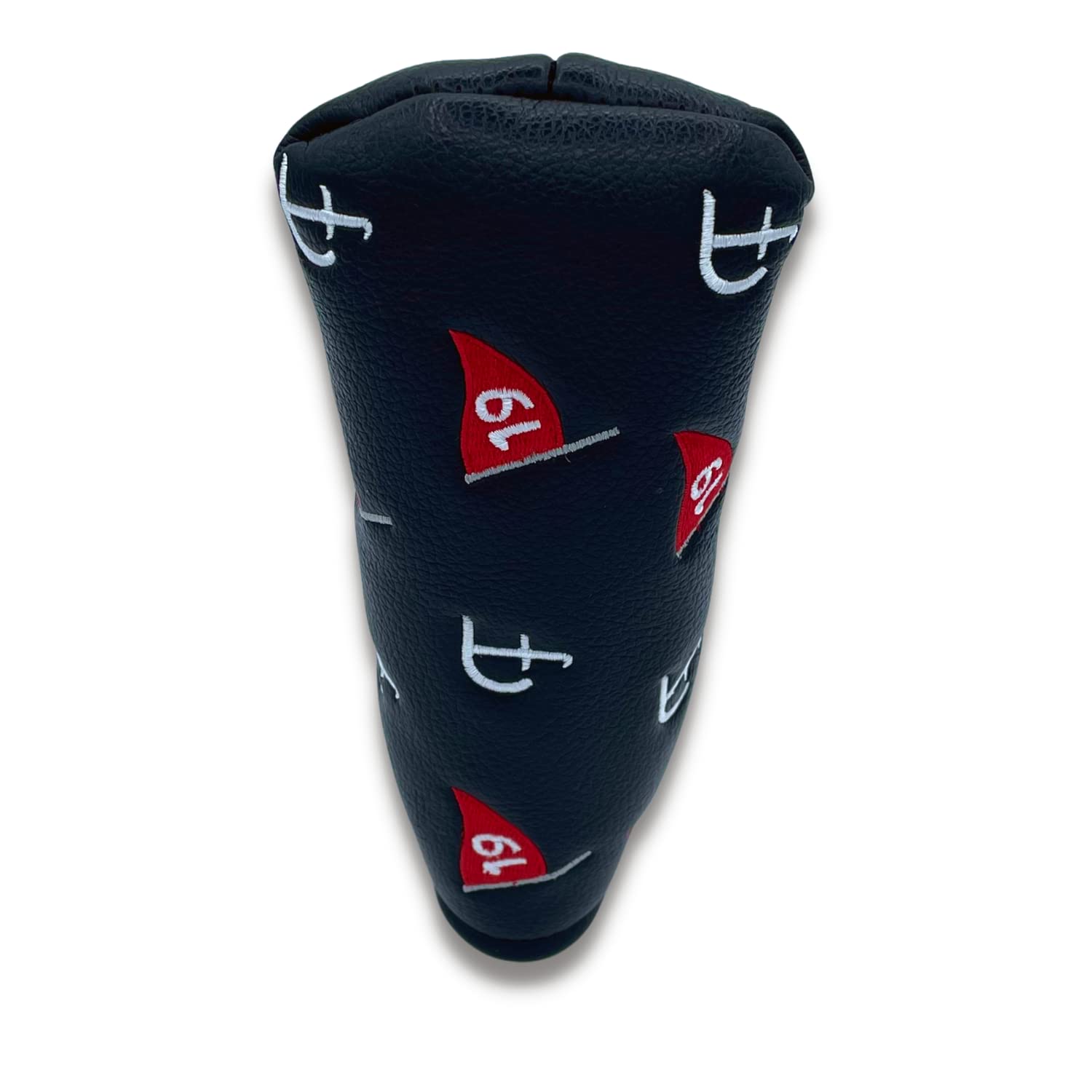 Fairway Golf | Blade Putter Cover | Premium Putter Headcover Protector with Strong Magnetic Closure | Fits Scotty Cameron Taylormade Odyssey etc. | 19th Hole Flag | Black