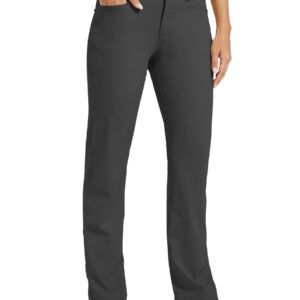 Willit Women's Golf Pants Stretch Hiking Pants Quick Dry Lightweight Outdoor Casual Pants with Pockets Water Resistant Deep Gray 12