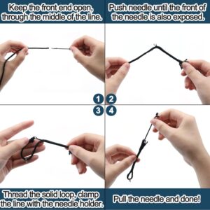 9KM DELIFE Reverse Latch Needle 6/7pcs for Assist Cord Fishing Rigging Needle Kit Tool Set Accessories Ring Splicing