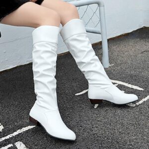 Womens Sandals, Wide Calf Boots for Women Women's Fashion Boots One Strap Shoes Orthopedic Sneakers Business Winter Boots High Heel Boots for Women White