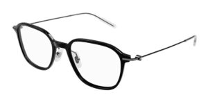 sunglasses montblanc mb 0207 o- 001 black/transparent gunmetal