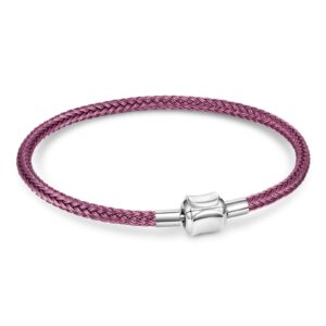 gnoce basic bracelet with 2 pieces of stoppers charms bracelet for teen bride women jewelry valentine's day purple, 17 cm (6.7 in)