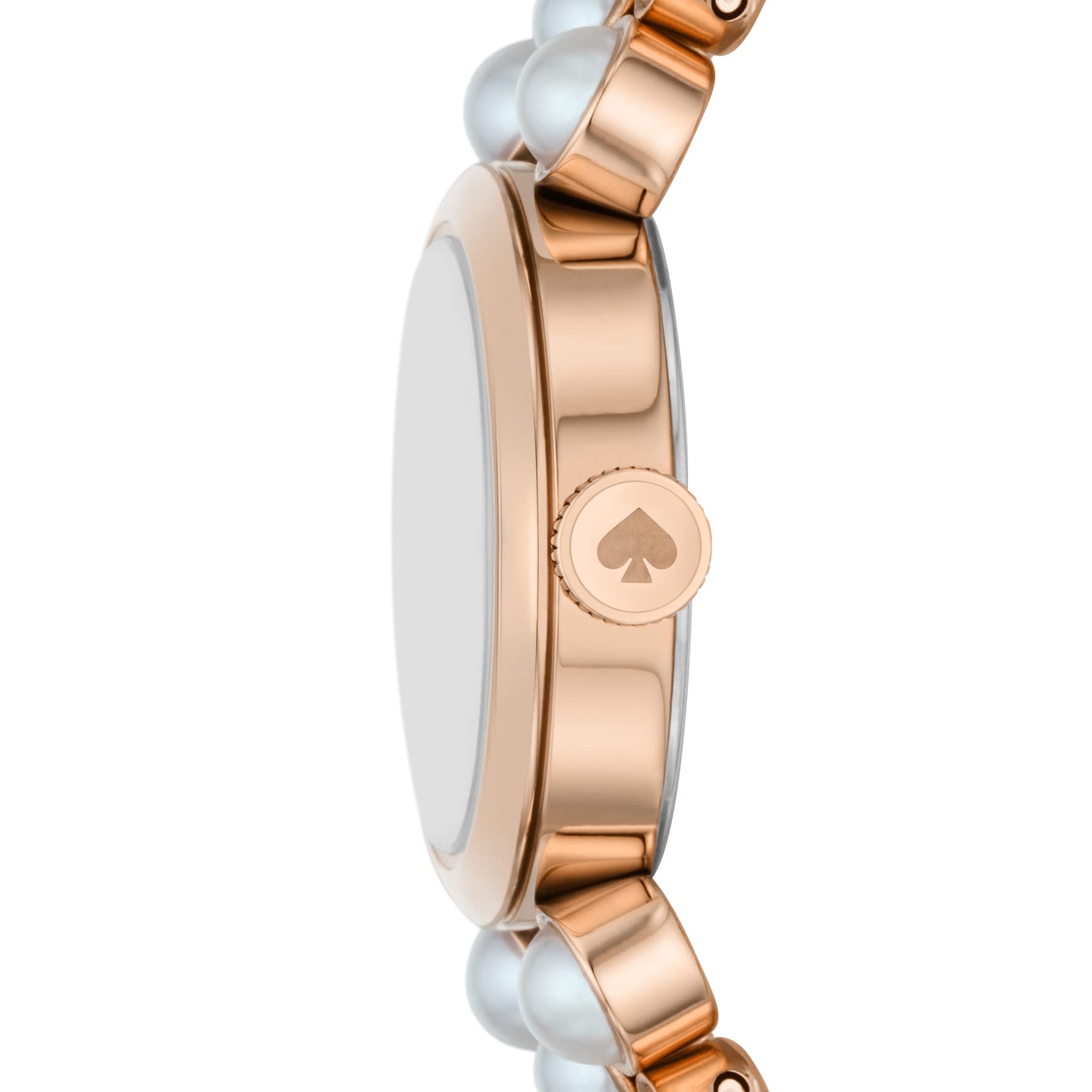 Kate Spade New York Women's Monroe Pearl Three-Hand Rose Gold-Tone Stainless Steel Bracelet Watch (Model: KSW1784)