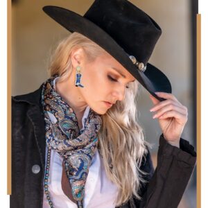 4 Pairs Beaded Boot Earrings Cowgirl Cowboy Earrings Country Y2k Western Jewelry Rhinestone Beads Shoes Dangle Drop Earrings for Women Halloween Party(Snowflower)