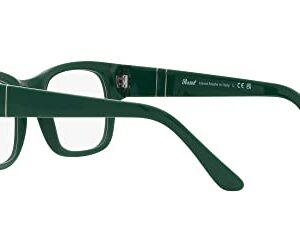 Persol PO3297V Rectangular Prescription Eyewear Frames, Green/Demo Lens, 52 mm