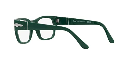 Persol PO3297V Rectangular Prescription Eyewear Frames, Green/Demo Lens, 52 mm