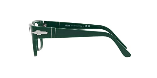 Persol PO3297V Rectangular Prescription Eyewear Frames, Green/Demo Lens, 52 mm