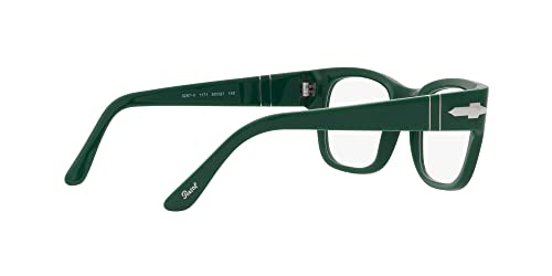 Persol PO3297V Rectangular Prescription Eyewear Frames, Green/Demo Lens, 52 mm