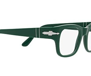 Persol PO3297V Rectangular Prescription Eyewear Frames, Green/Demo Lens, 52 mm