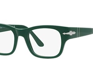 Persol PO3297V Rectangular Prescription Eyewear Frames, Green/Demo Lens, 52 mm