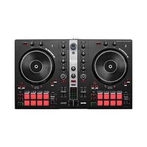 hercules djcontrol inpulse 300 mk2 – usb dj controller – 2 decks with 16 pads and built-in sound card – dj software and tutorials included