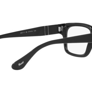 Persol PO3301V Rectangular Prescription Eyewear Frames, Black/Demo Lens, 57 mm