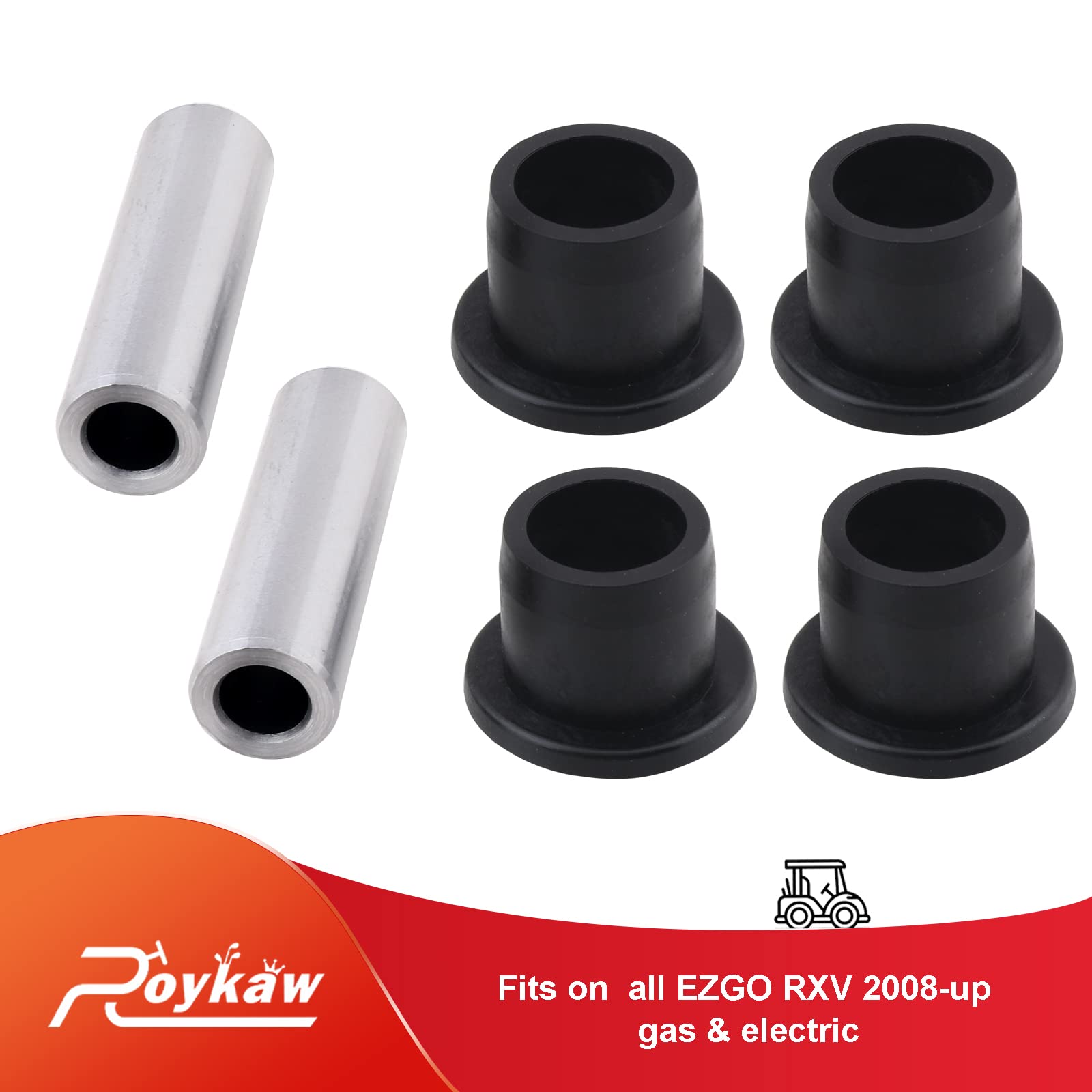 Roykaw Golf Cart Front A-arm Bushing Kit Compatible with EZGO RXV 2008-up Vehicles,OEM# 602085 601340