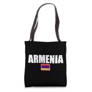 Armenia Vintage Armenian Flag Tote Bag