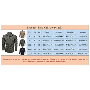 Western Shirts for Men Long Sleeve Snaps Button Work Shirts Plaid Camo Camping Fishing Cowboy Outdoor Tops with Pockets Large