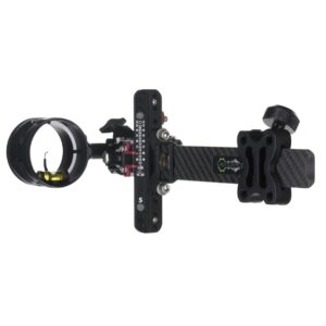 axcel - landslyde carbon pro slider sight w/av-41 scope - single pin - .019 green fiber - black