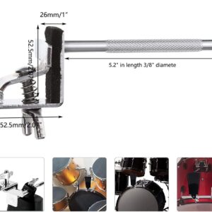 Jiayouy Cowbell Clamp Bass Drum Hoop Mount Cowbell Holder Percussion Accessory with 5" Steel Arm Up or Down Adjustment