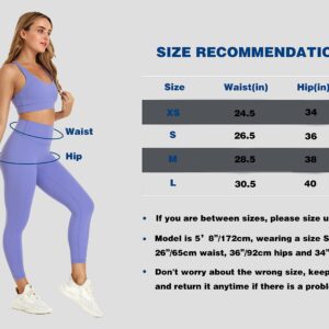 NEPOAGYM High Waisted Leggings for Women No Front Seam,Lightweight Yoga Leggings Buttery Soft 25 Inch 7/8 Length(Very Peri,S)